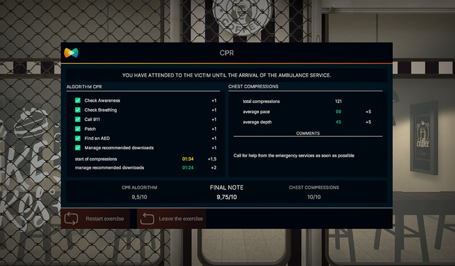 New VR simulation from Ludus: wireless CPR training!